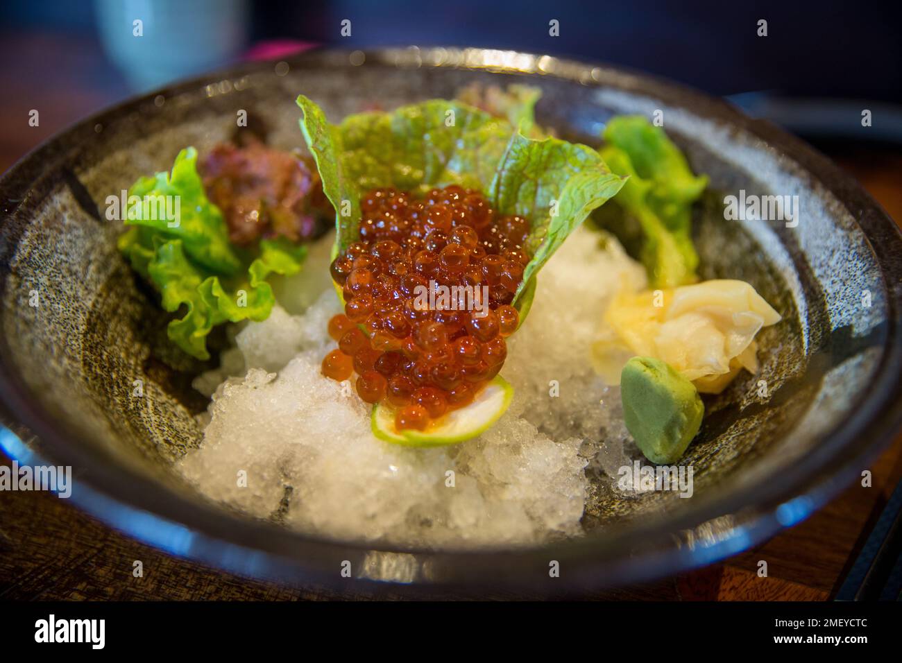 Ikura sashimi served chilled Stock Photo - Alamy