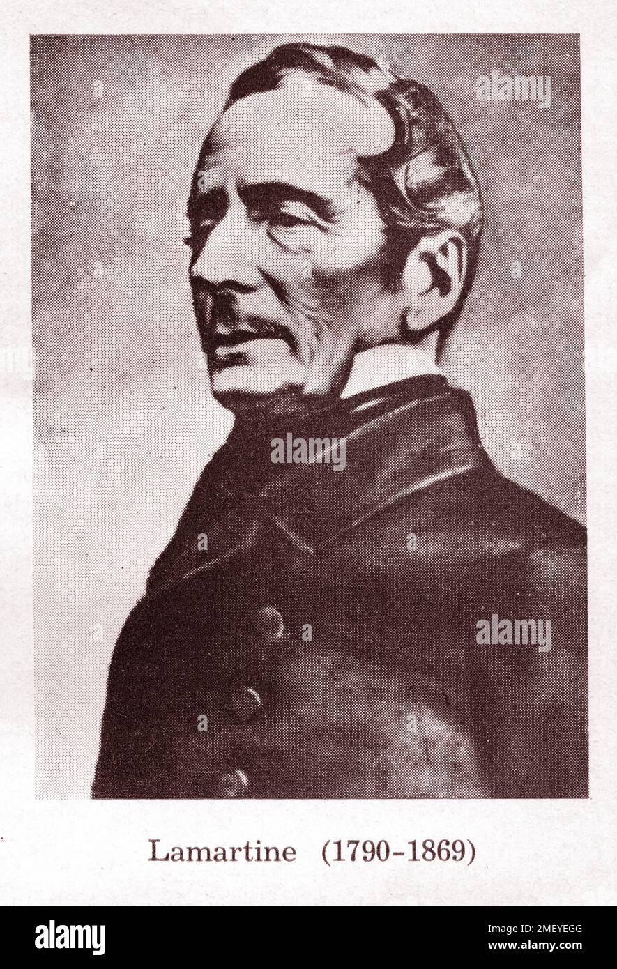 Old portrait of French writer Lamartine Stock Photo - Alamy