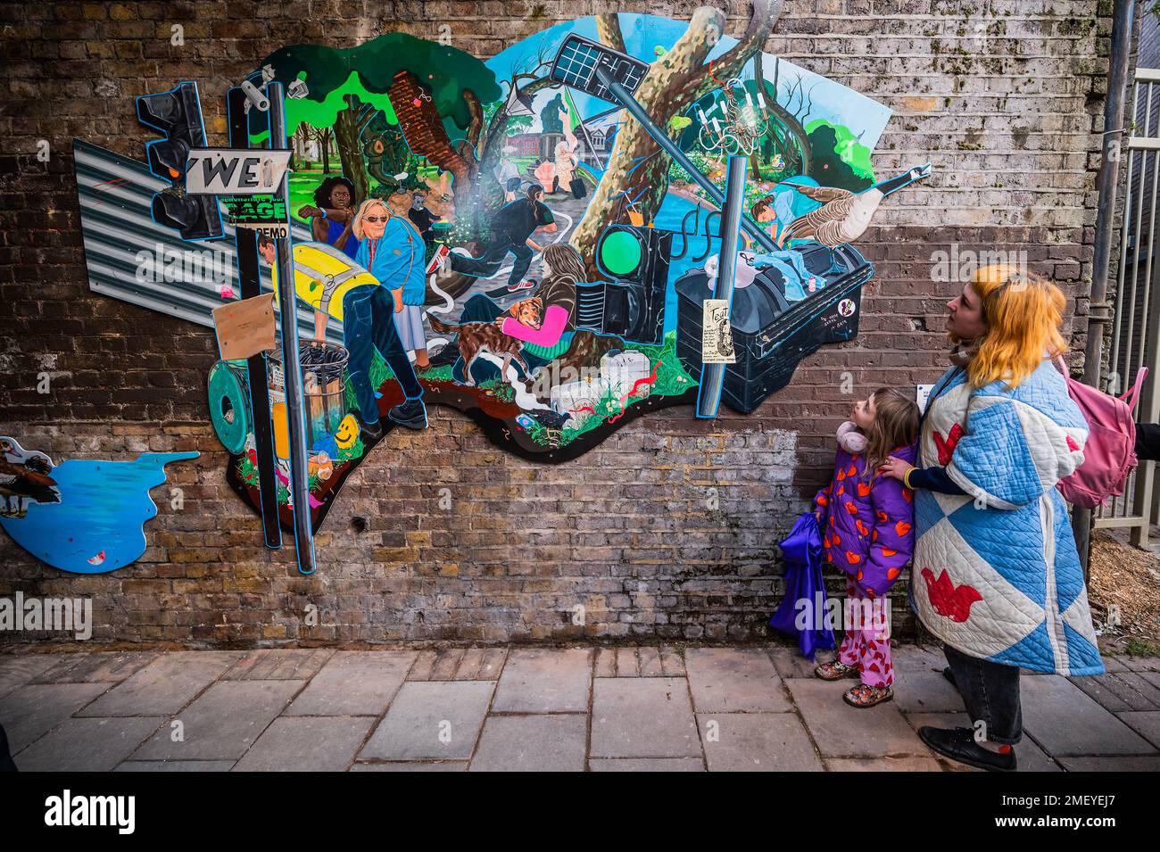 London, UK. 24th Jan, 2023. Flo Brooks unveils his new large-scale ...