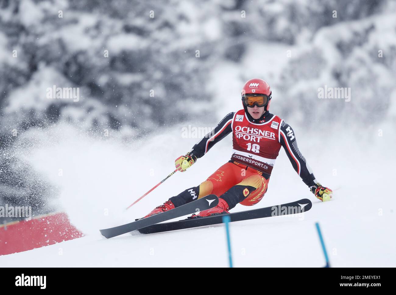 Canada's Erik Read competes during the first run of an alpine ski ...