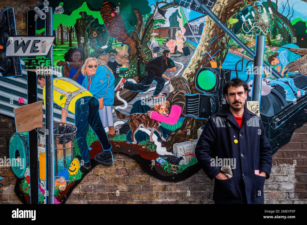 London, UK. 24th Jan, 2023. Flo Brooks (pictured) unveils his new large ...