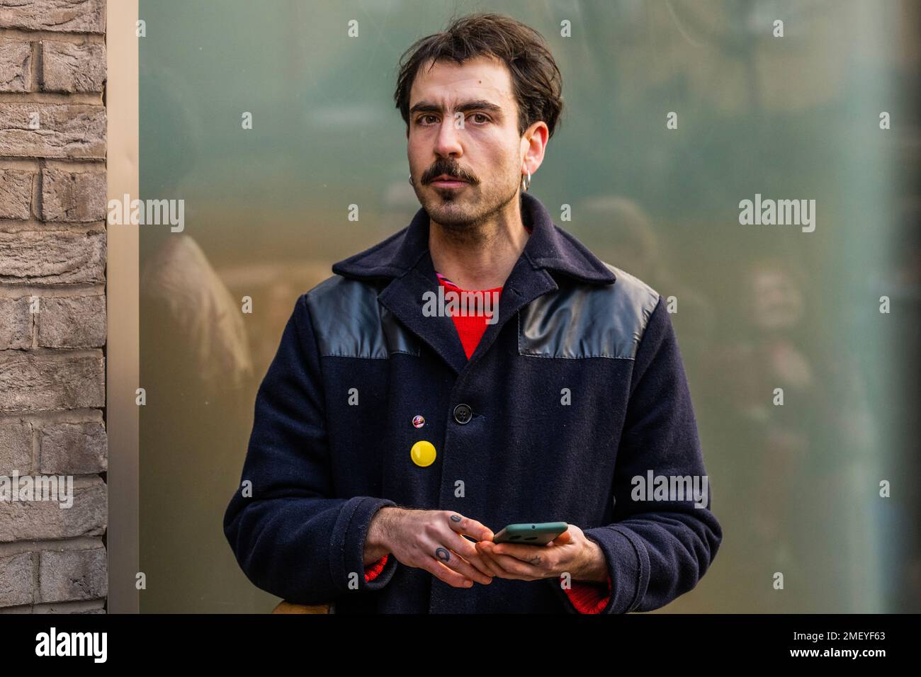 London, UK. 24th Jan, 2023. Flo Brooks (pictured) unveils his new large ...