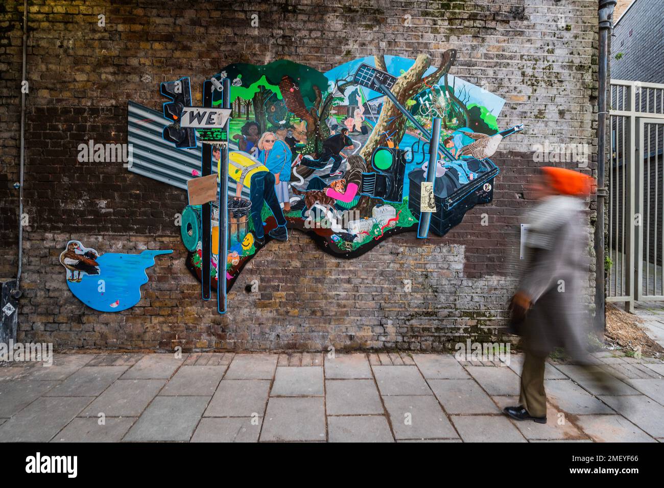 London, UK. 24th Jan, 2023. Flo Brooks unveils his new large-scale ...