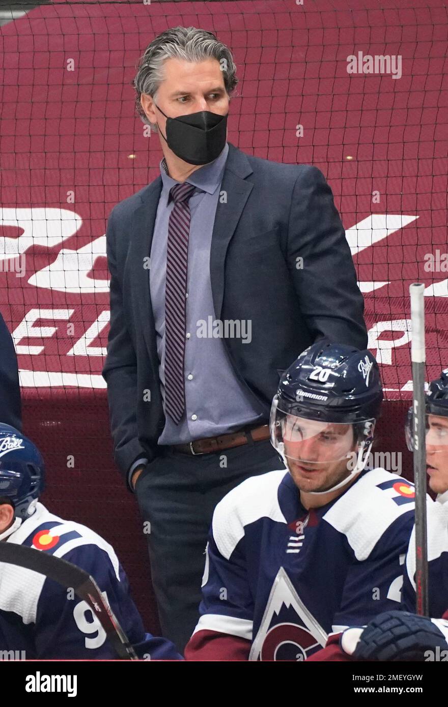 Colorado Avalanche head coach Jared Bednar in the third period of an ...