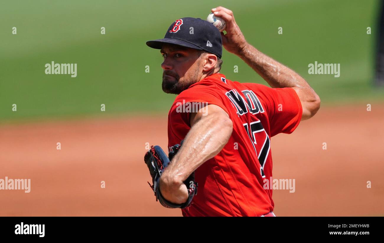 inning of a spring training baseball game Friday, March 19, 2021, in ...