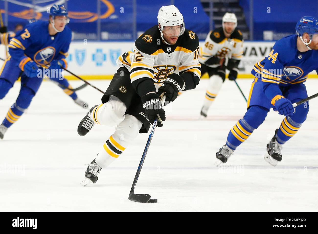 Boston Bruins forward Craig Smith (12) during the first period of an ...