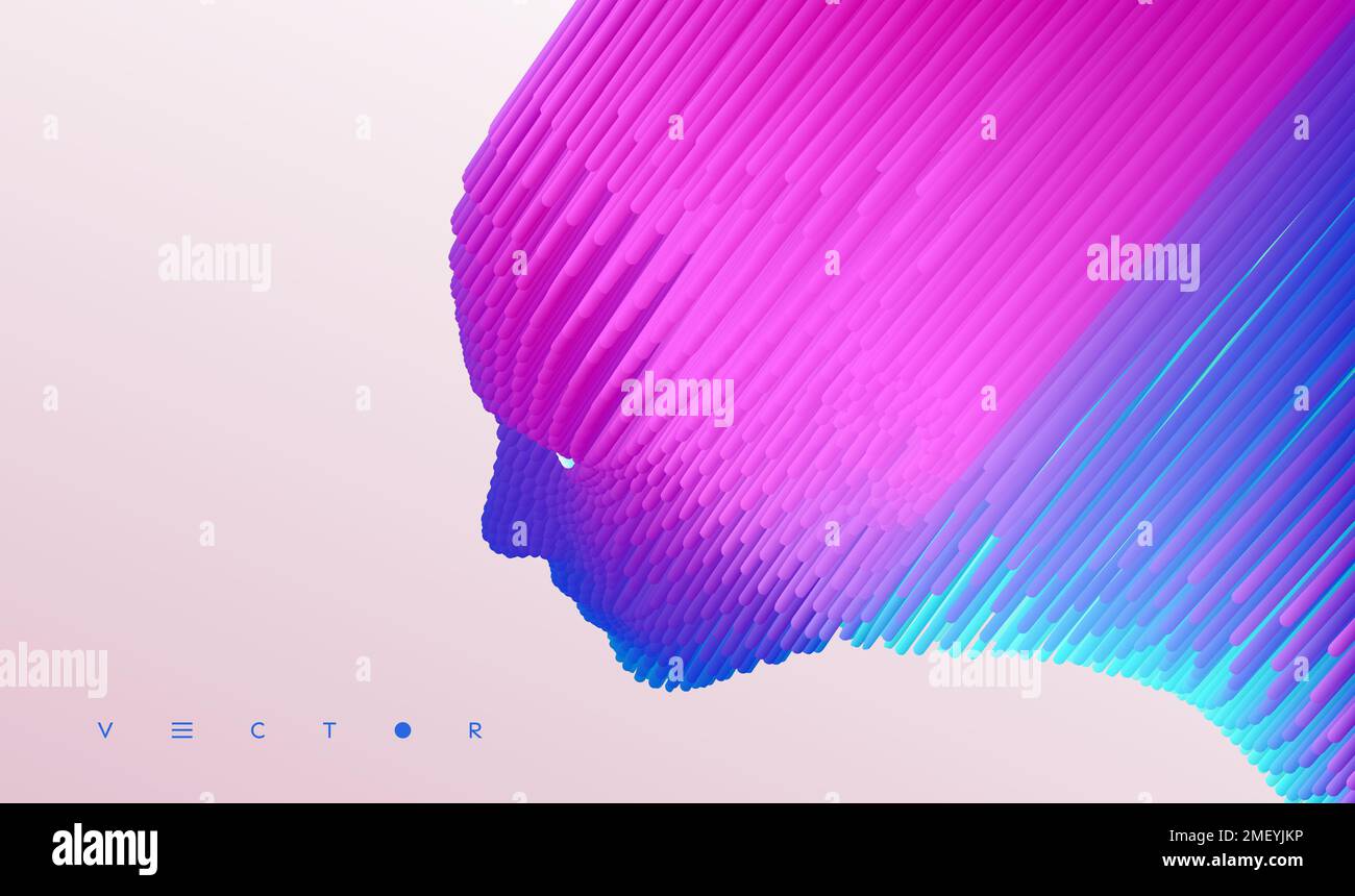 Abstract digital human face. Glitch technique portrait. Conceptual ...