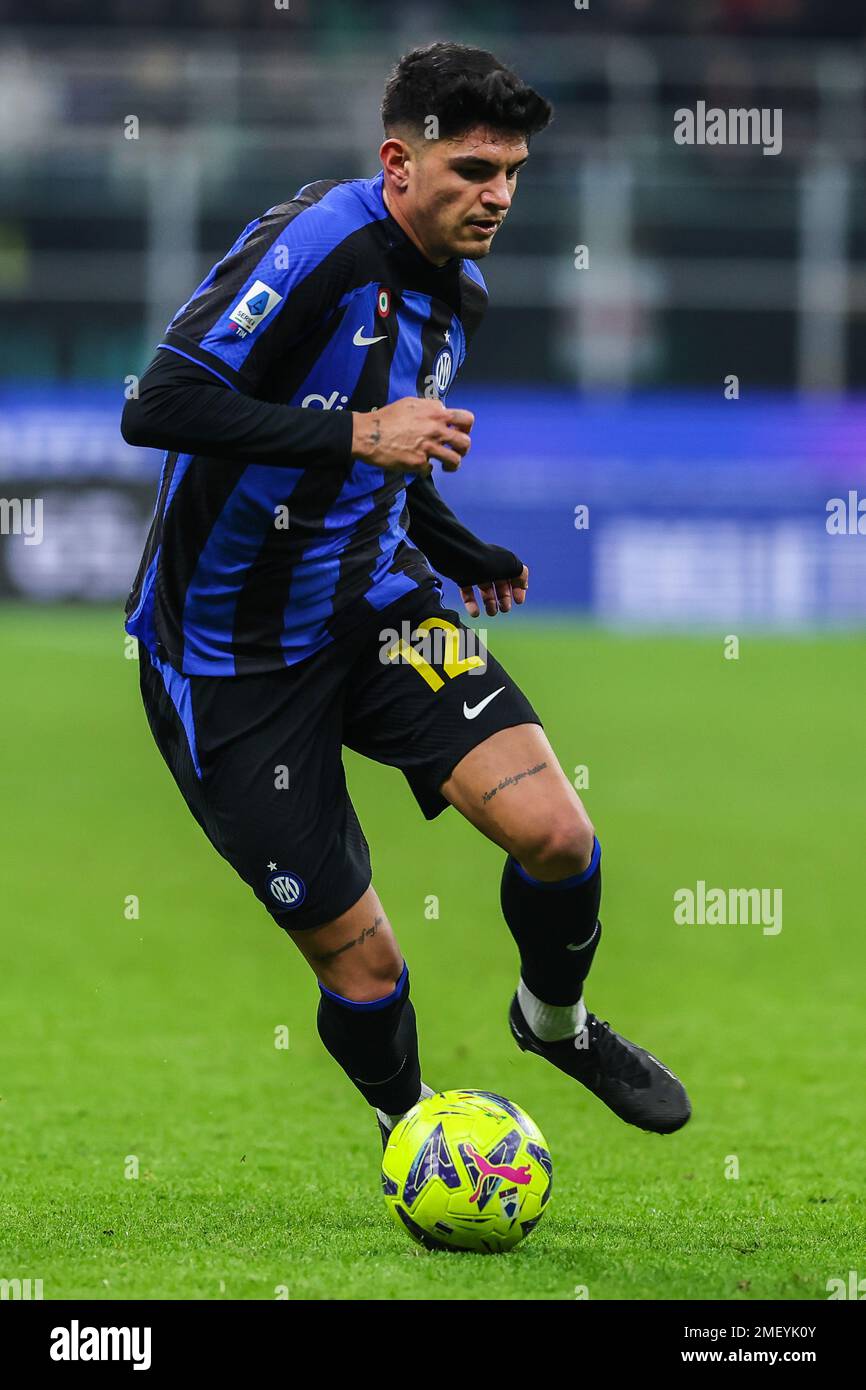 Raoul Bellanova of FC Internazionale in action during Serie A 2022/23 ...