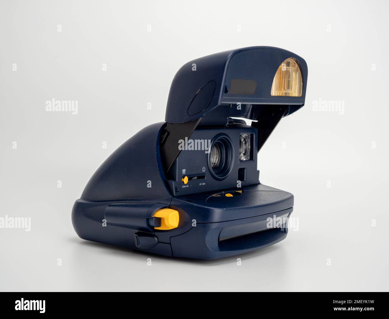 Vintage instant camera with selective focus, instant camera isolated on ...