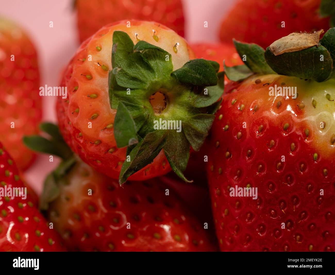 Ripe strawberries. Strawberries close up. Red strawberry. Macro photo ...