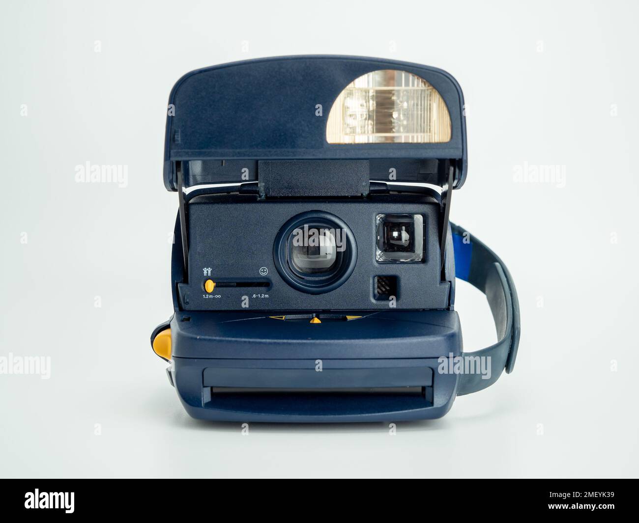 Vintage instant camera with selective focus, instant camera isolated on ...
