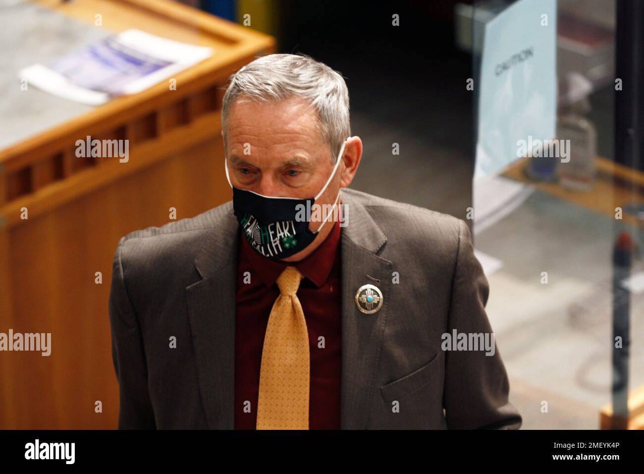 Democratic State William Soules, of Doña Ana County, speaks with ...