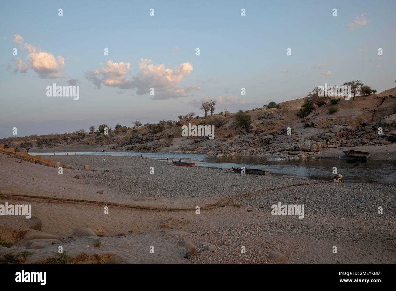 The banks of the Tekeze River, on the Sudan-Ethiopia border after ...