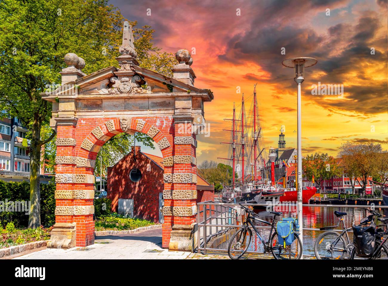 Harbour of Emden, germany Stock Photo - Alamy