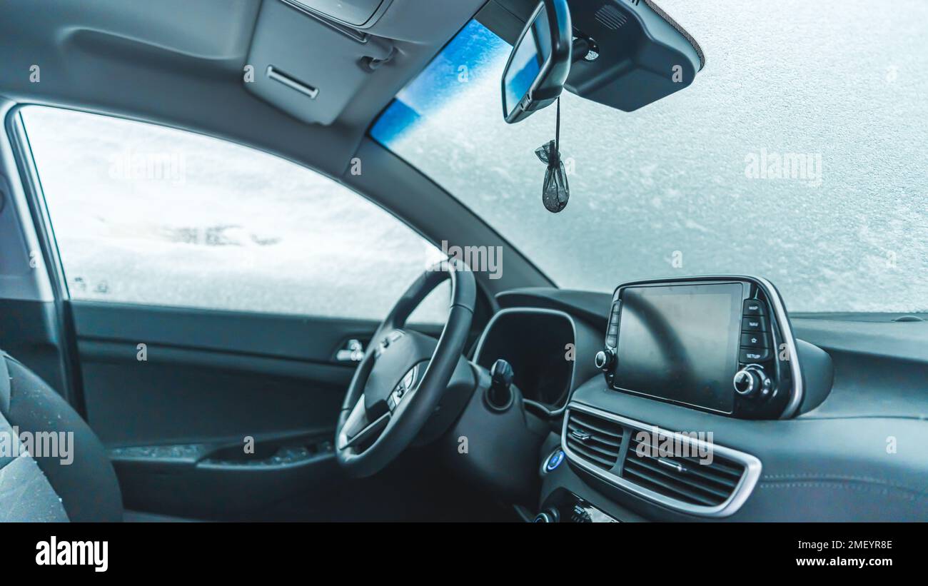 Car interior from a passenger seat view. High quality photo Stock Photo ...