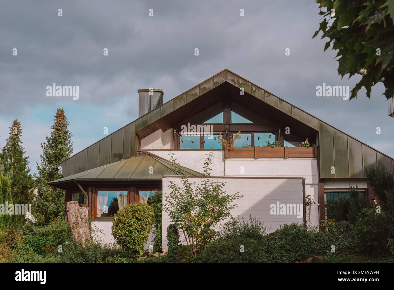 Traditional Small House With Beautiful Outdoor Decor Facade In Germany ...
