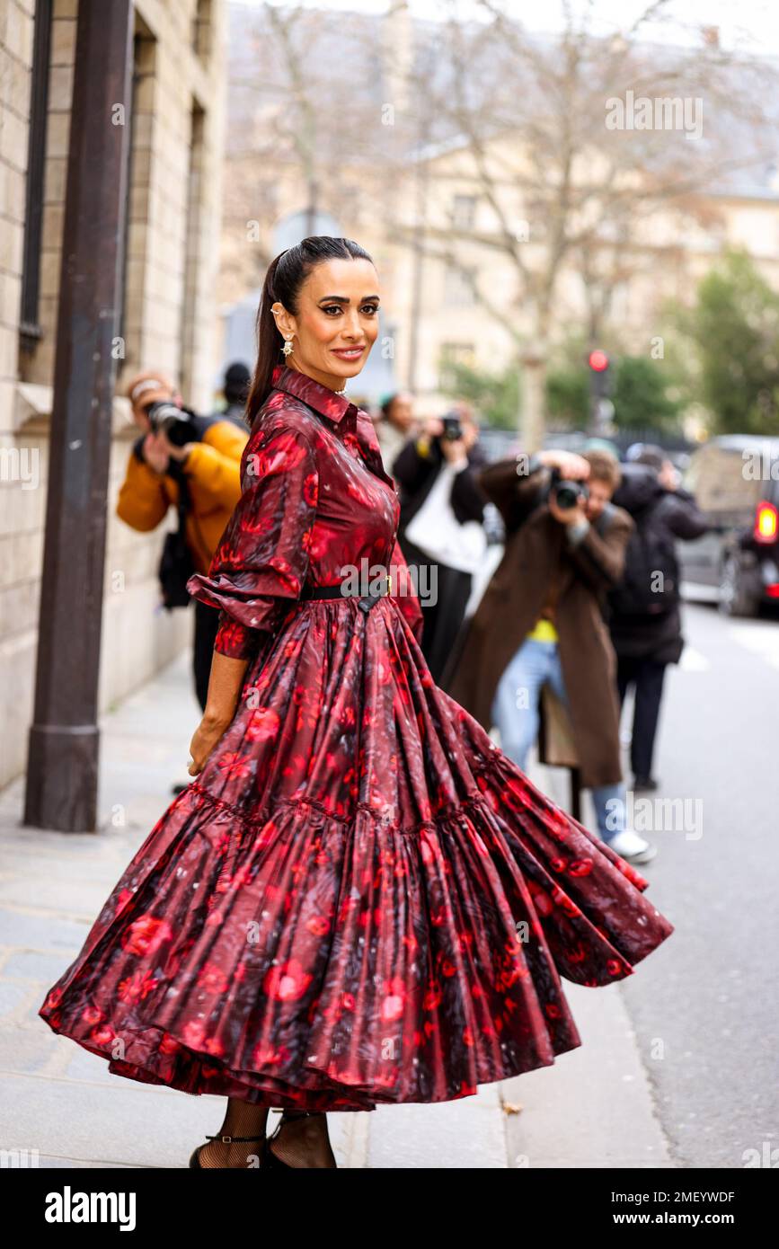 Paris, France. 23rd Jan, 2023. A guest attends of the Dior show during ...