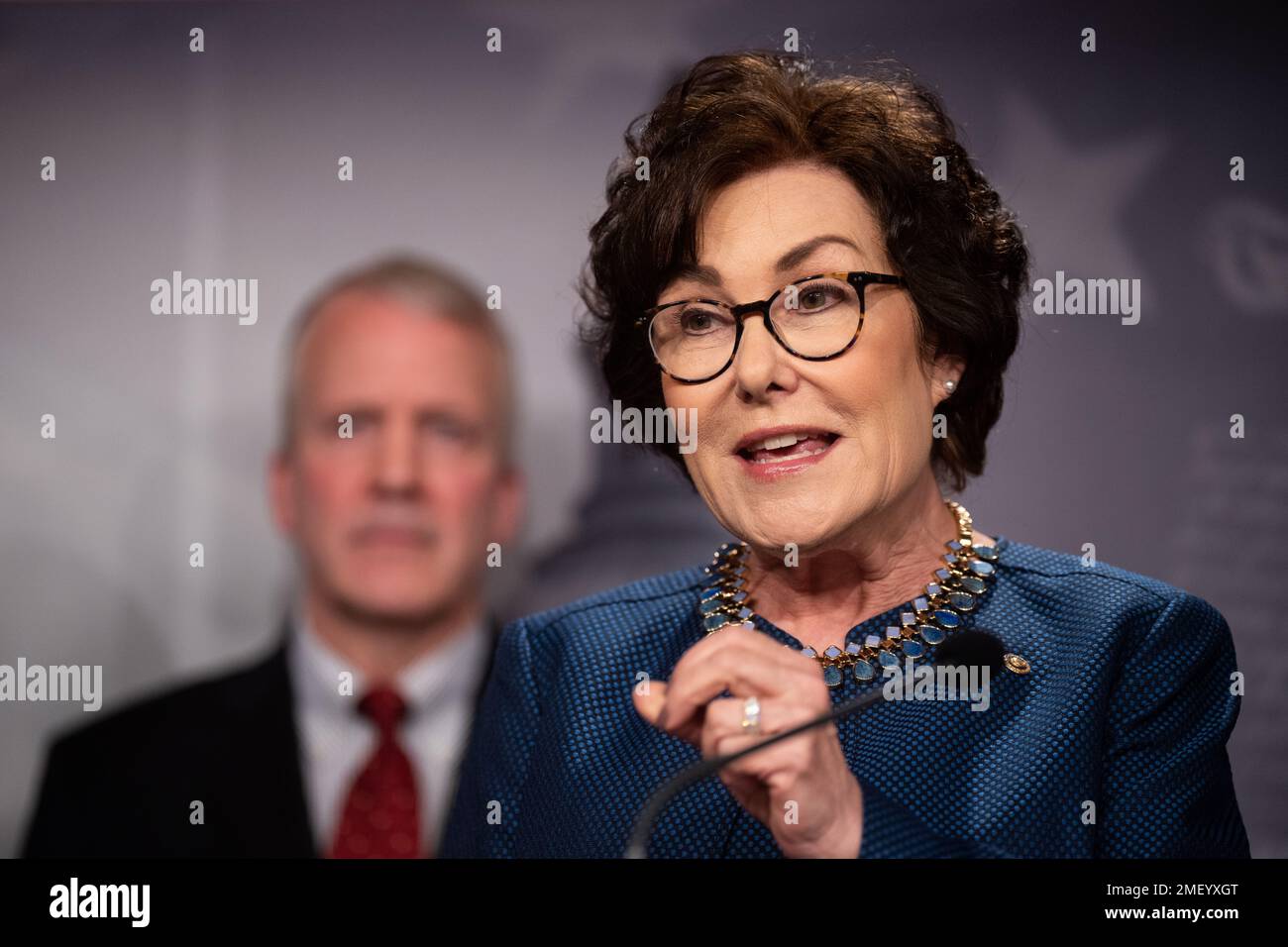 UNITED STATES - JANUARY 24: Sen. Jacky Rosen, D-Nev., speaks during the ...