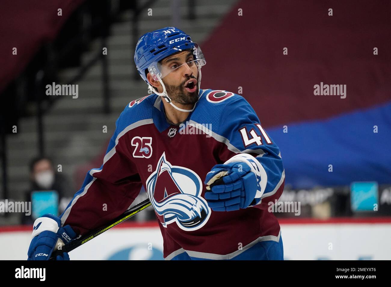Colorado Avalanche center Pierre-Edouard Bellemare (41) in the third ...