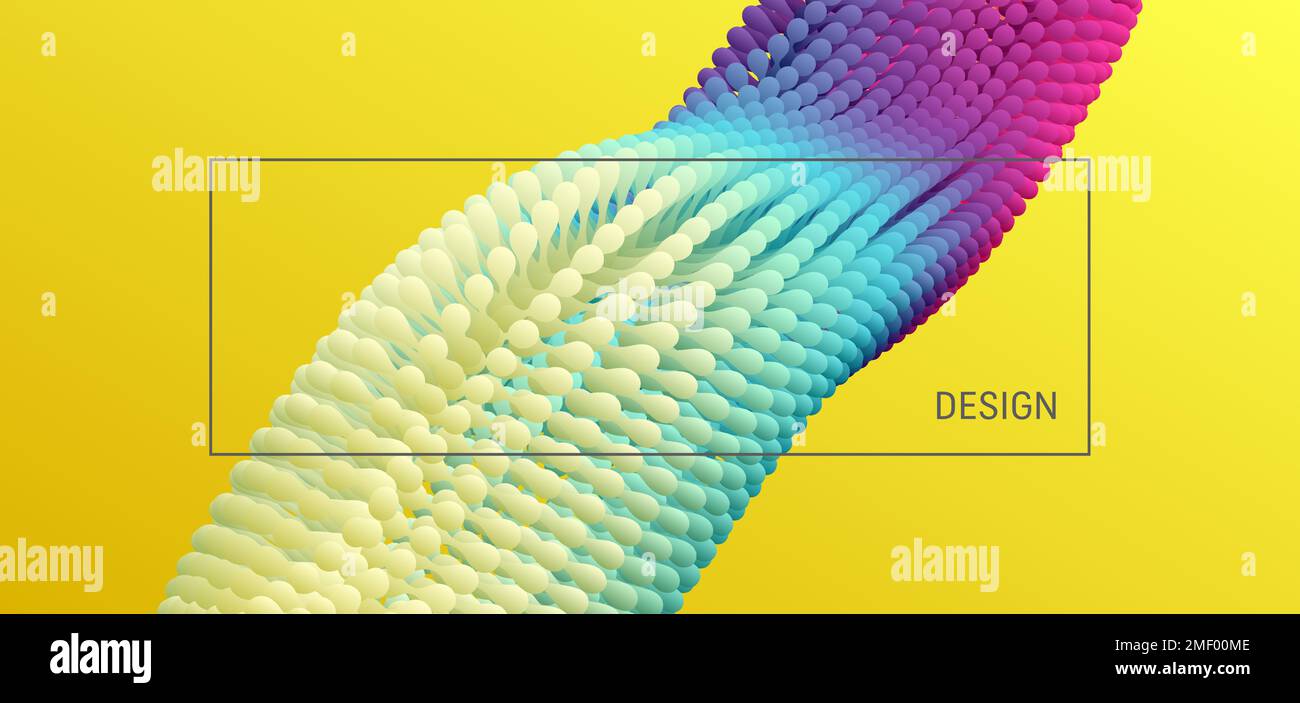 Abstract background with dynamic particles. 3d vector illustration for ...