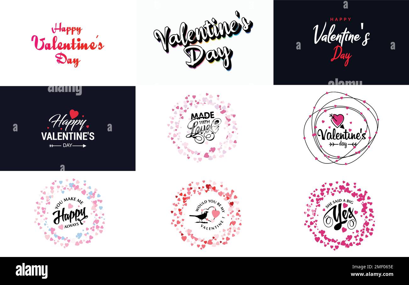 Pink October logo with hearts and calligraphy lettering isolated on ...