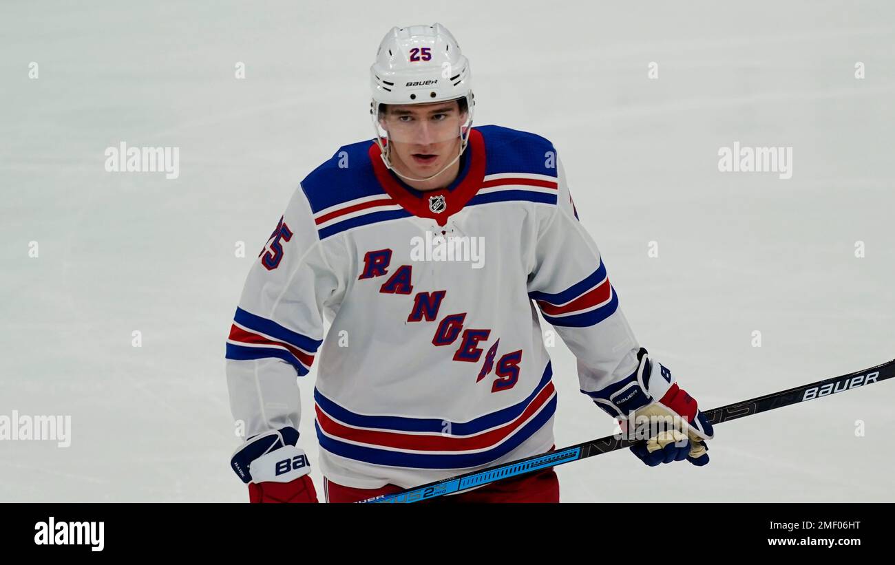 New York Rangers defenseman Libor Hajek (25) before an NHL hockey game ...