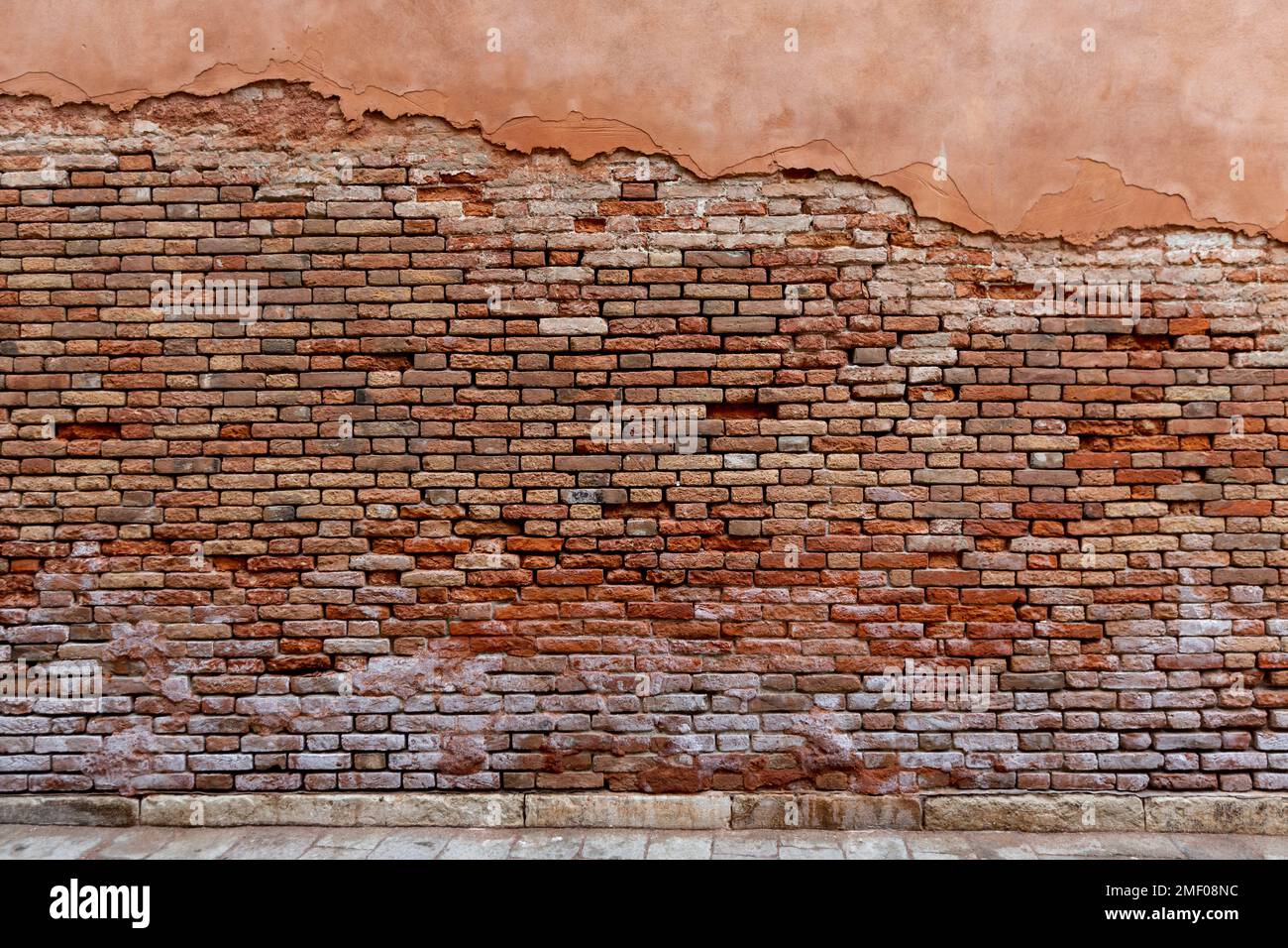 Old red brick wall in Venice, Italy Stock Photo - Alamy