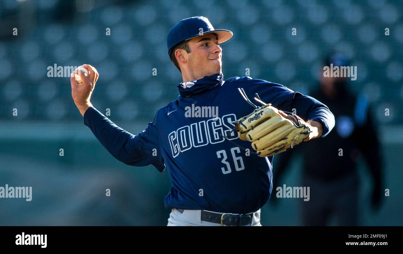 Brigham Young University Luke Sterner (36) pitches during an NCAA ...