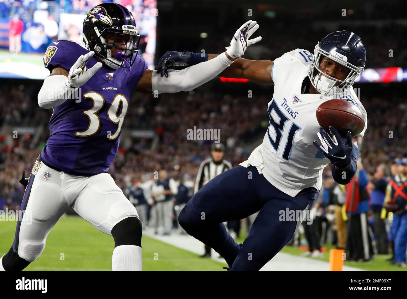 FILE - Tennessee Titans tight end Jonnu Smith (81) makes a touchdown ...