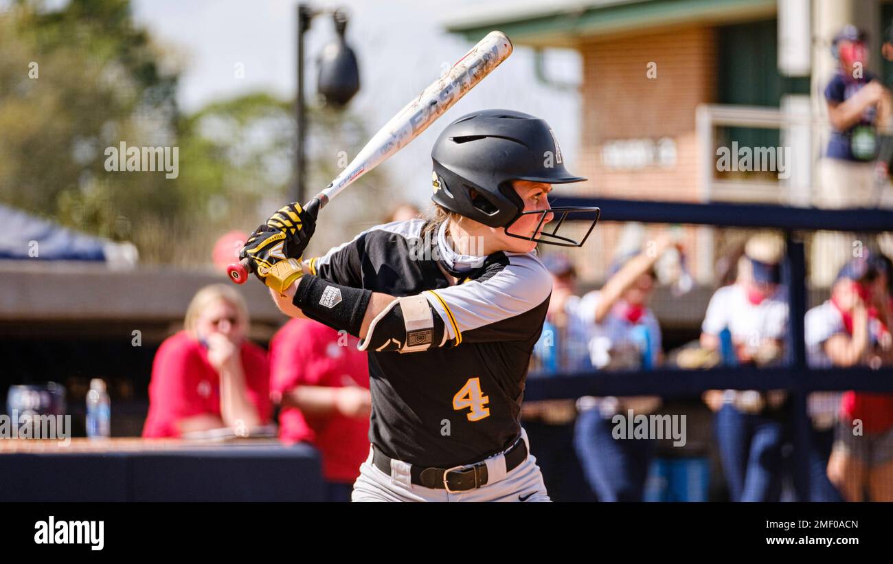 Emily Parrot of Appalachian State is up to bat against South Alabama ...