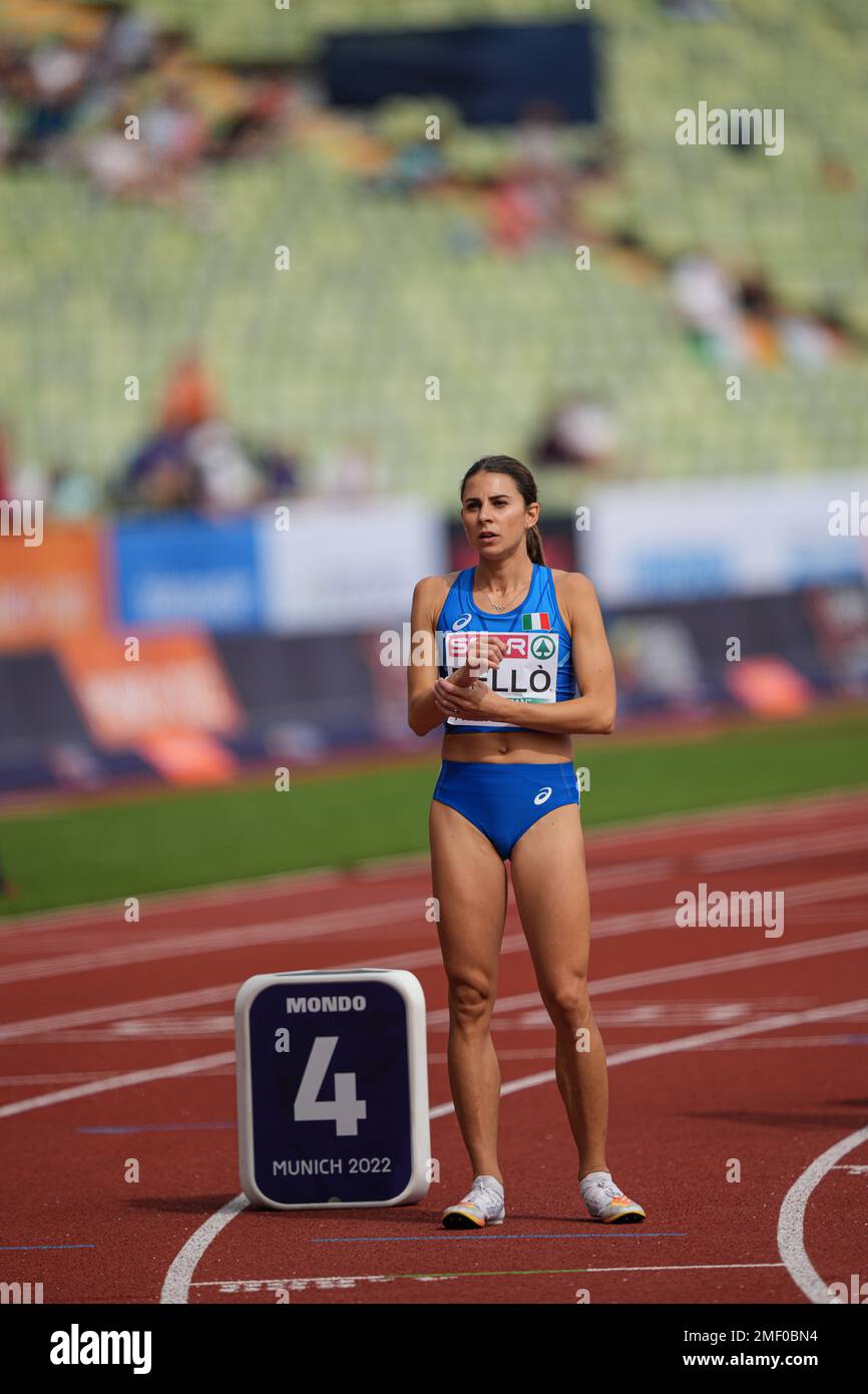 Elena Bello participating in the 800 meters of the European Athletics ...