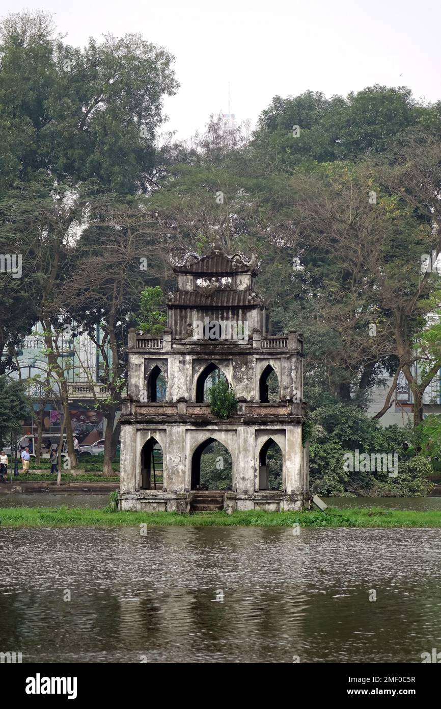 Turtle Tower, Tortoise Tower, Tháp Rùa, Hoàn Kiếm Lake (Sword Lake ...