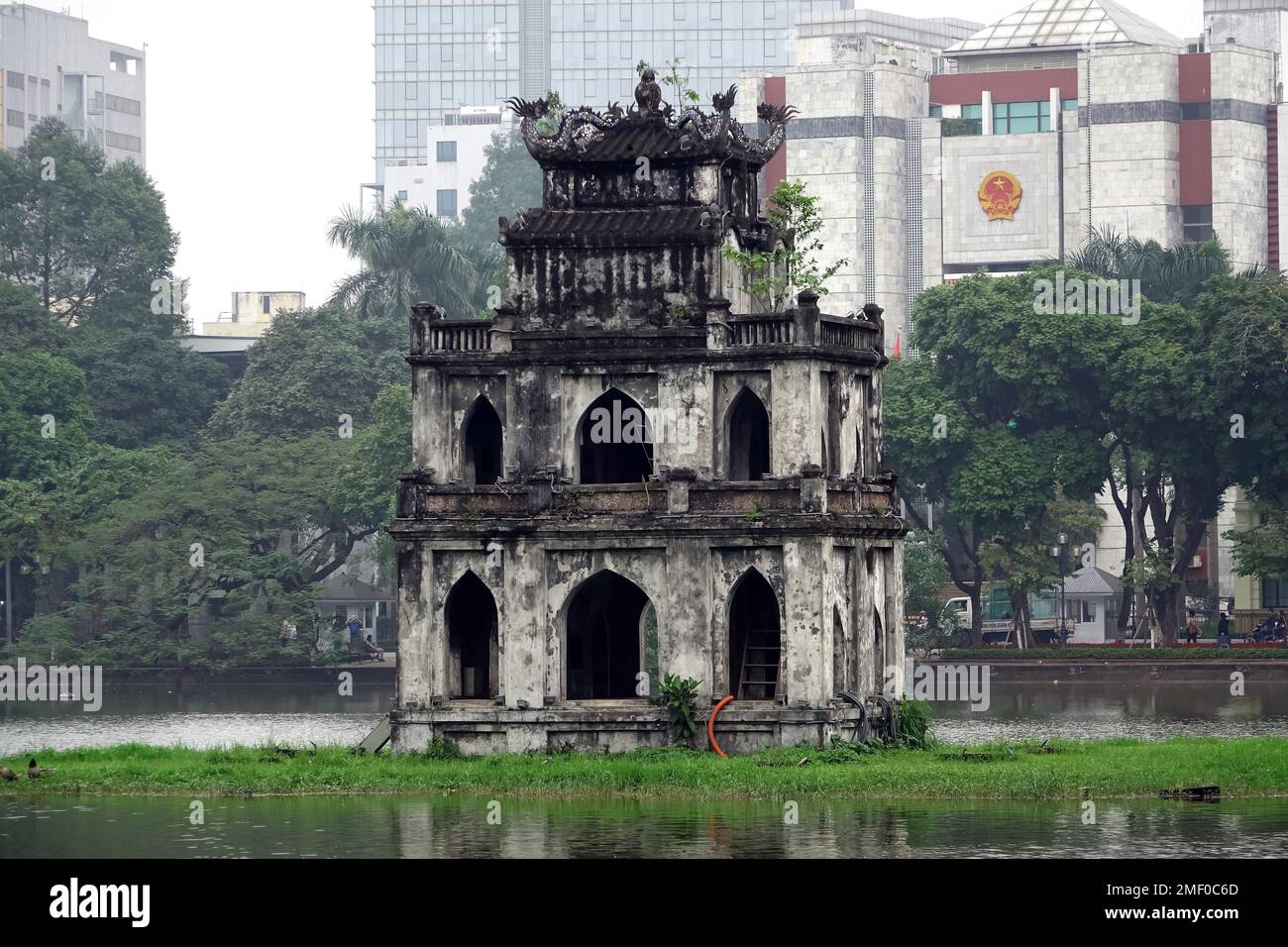 Turtle Tower, Tortoise Tower, Tháp Rùa, Hoàn Kiếm Lake (Sword Lake ...