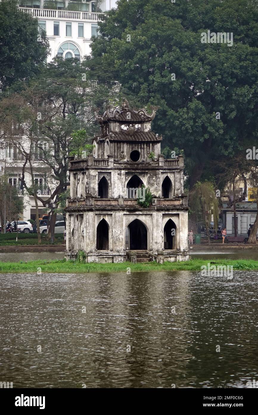 Turtle Tower, Tortoise Tower, Tháp Rùa, Hoàn Kiếm Lake (Sword Lake ...