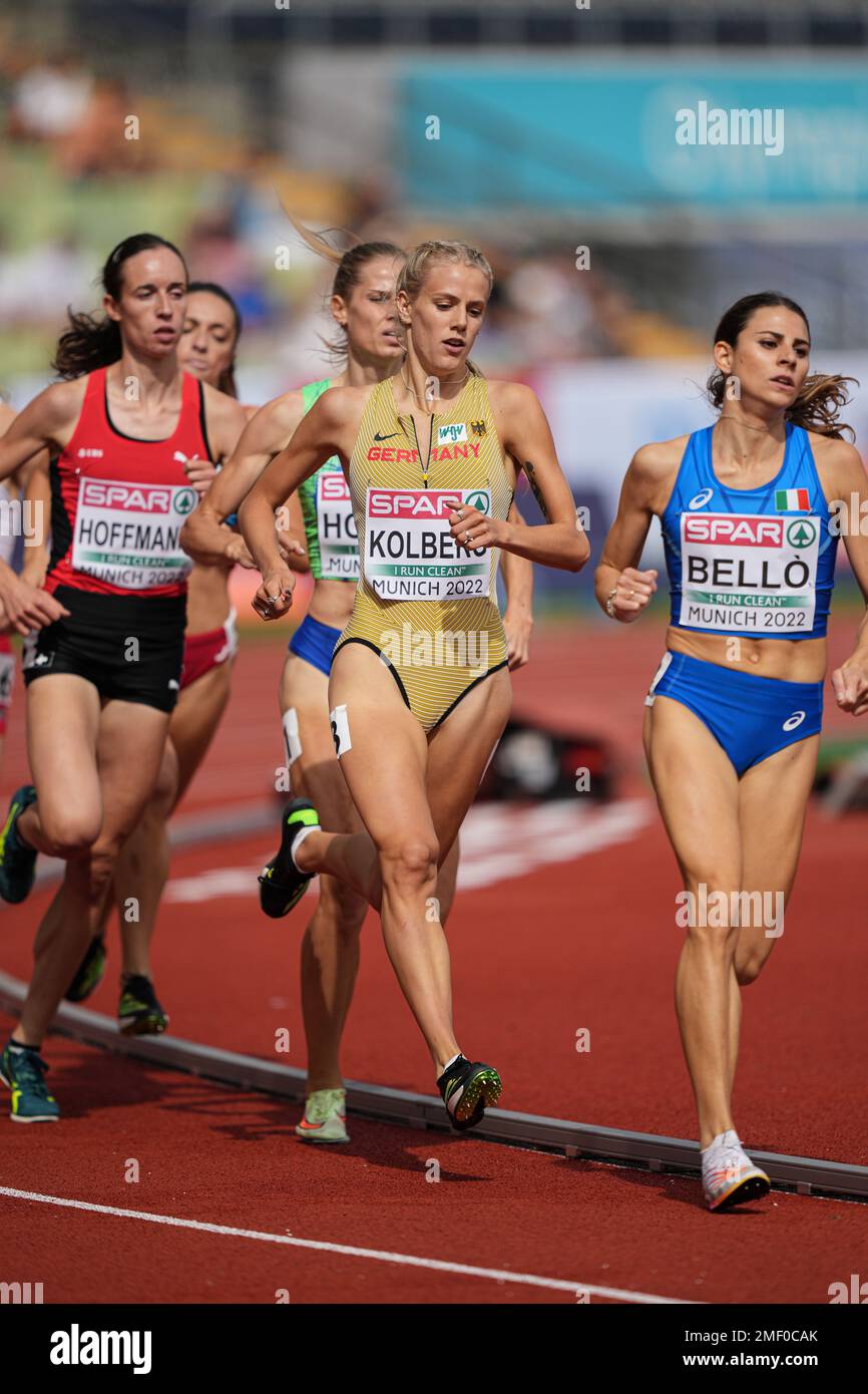 Majtie Kolberg participating in the 800 meters of the European ...