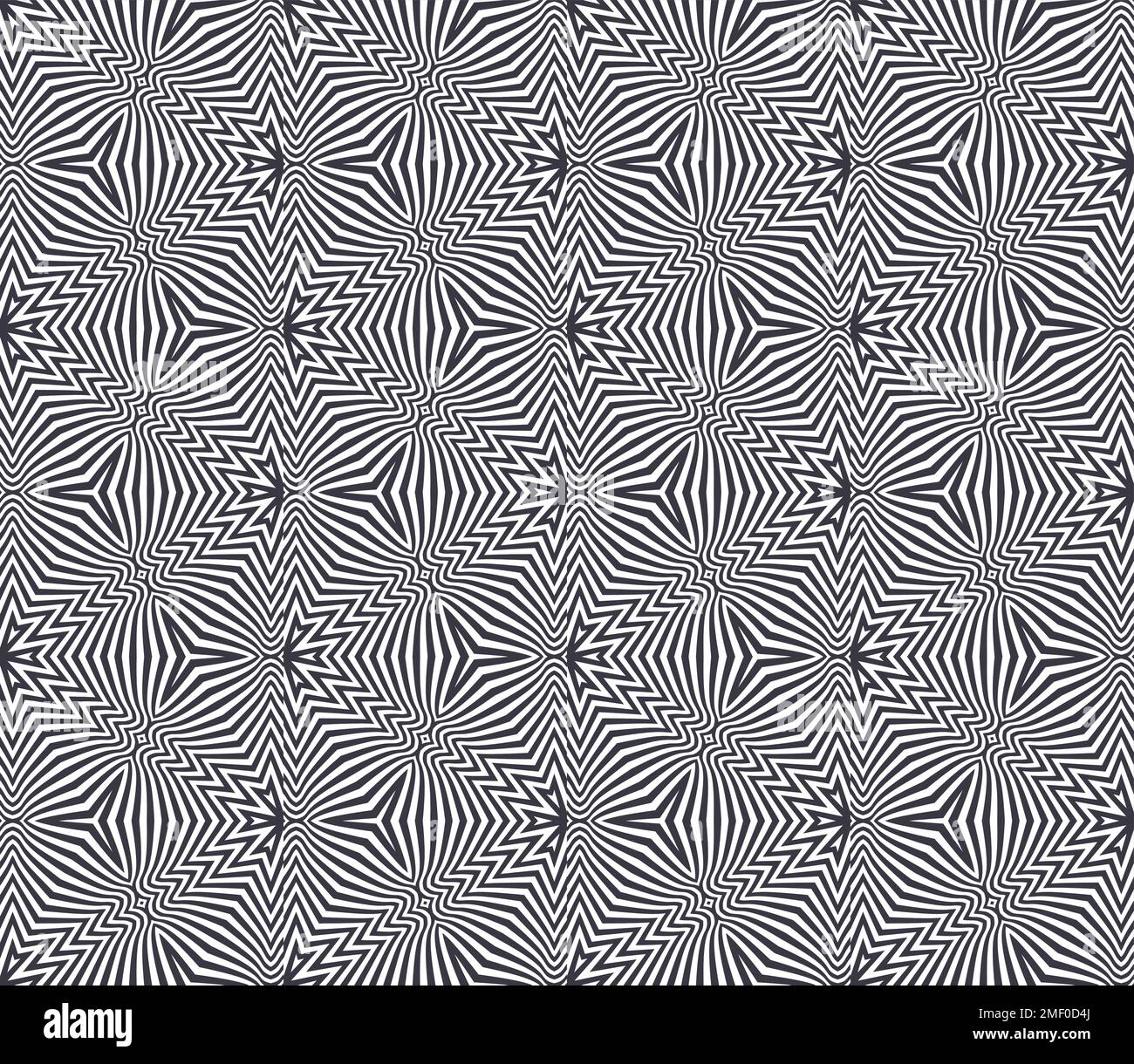 Black and white striped background. Seamless pattern with optical ...