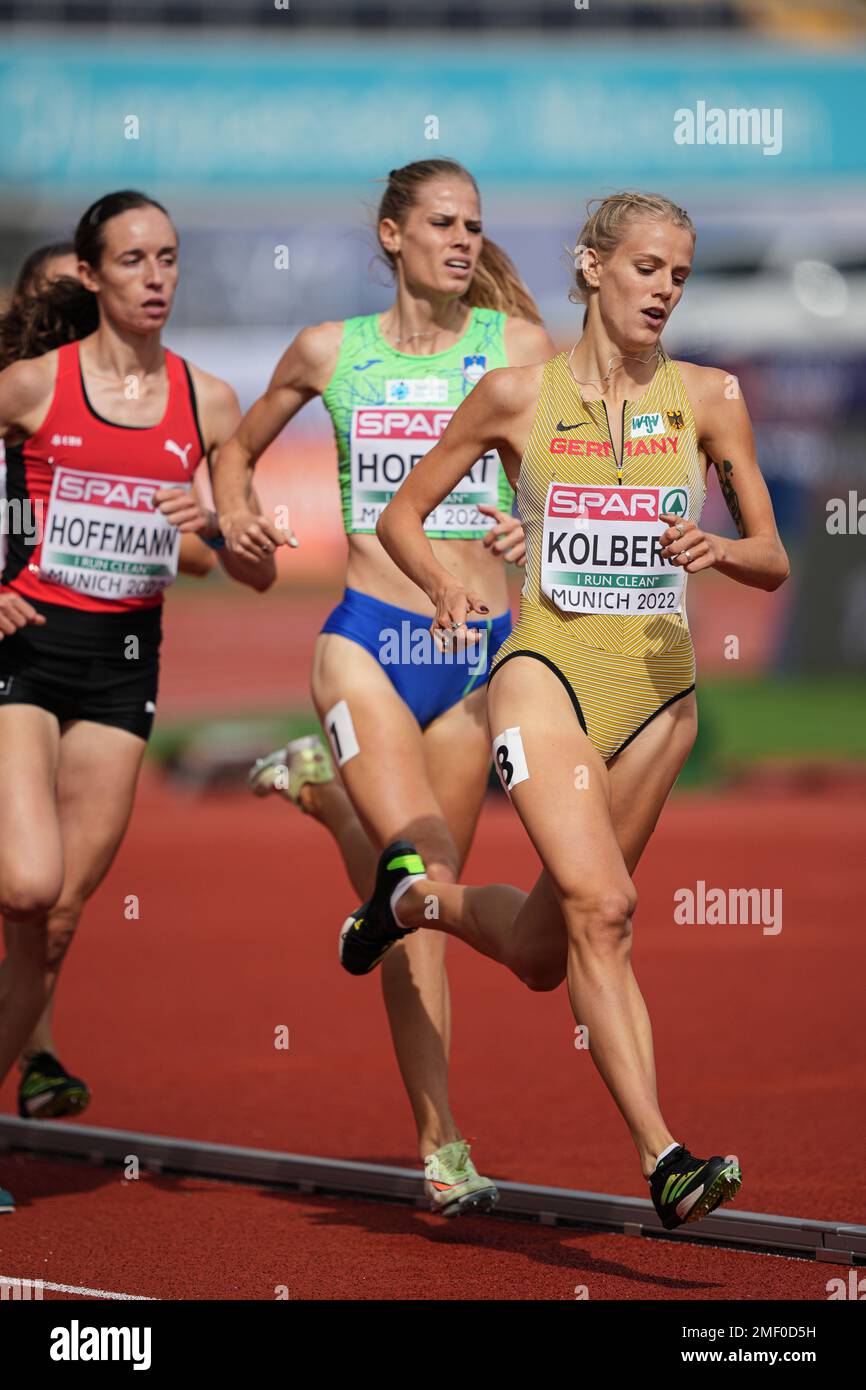 Majtie Kolberg participating in the 800 meters of the European ...