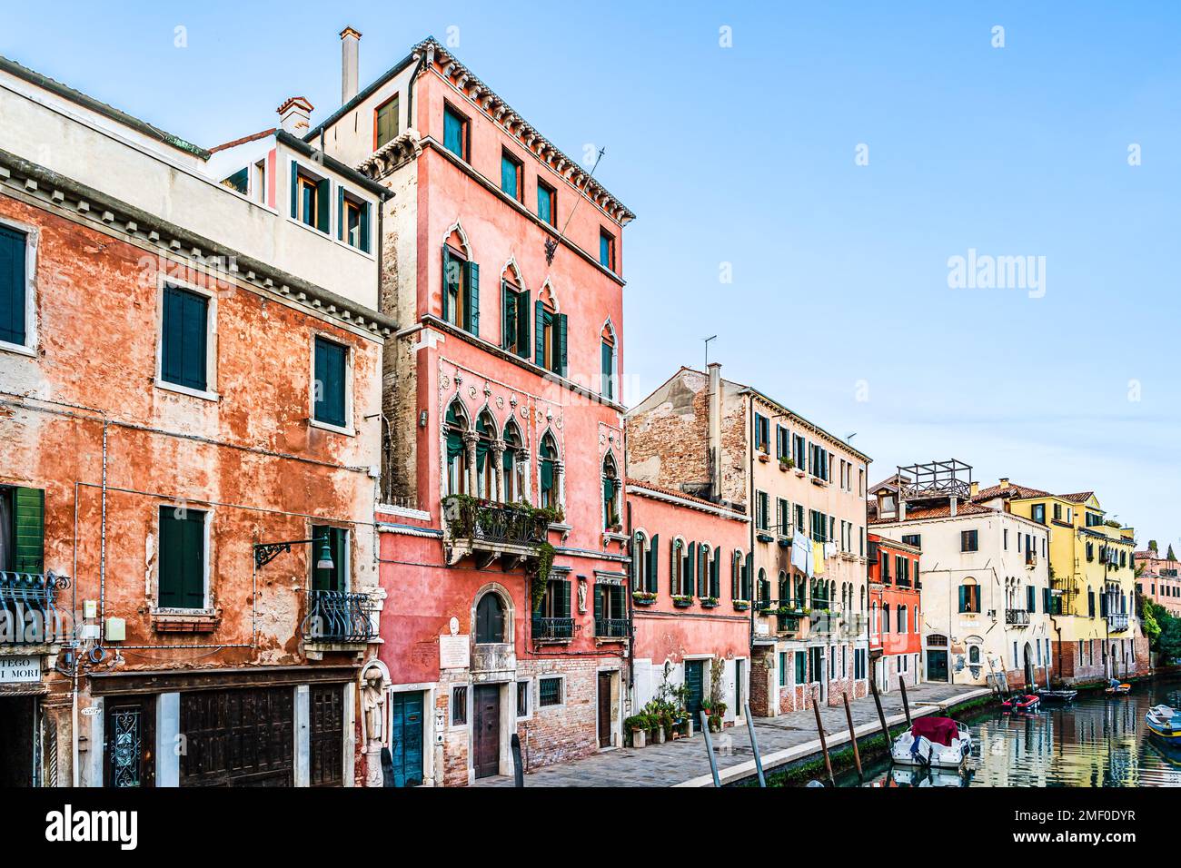 Venice, Italy - November 2022: House of Tintoretto, "Fondamenta dei ...