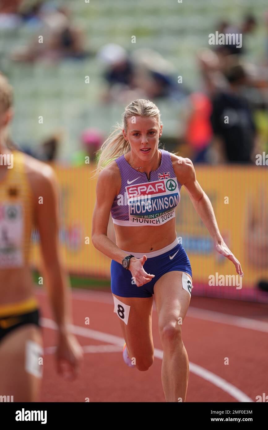 Keely Hodgkinson running the 800 meters at the European Athletics ...