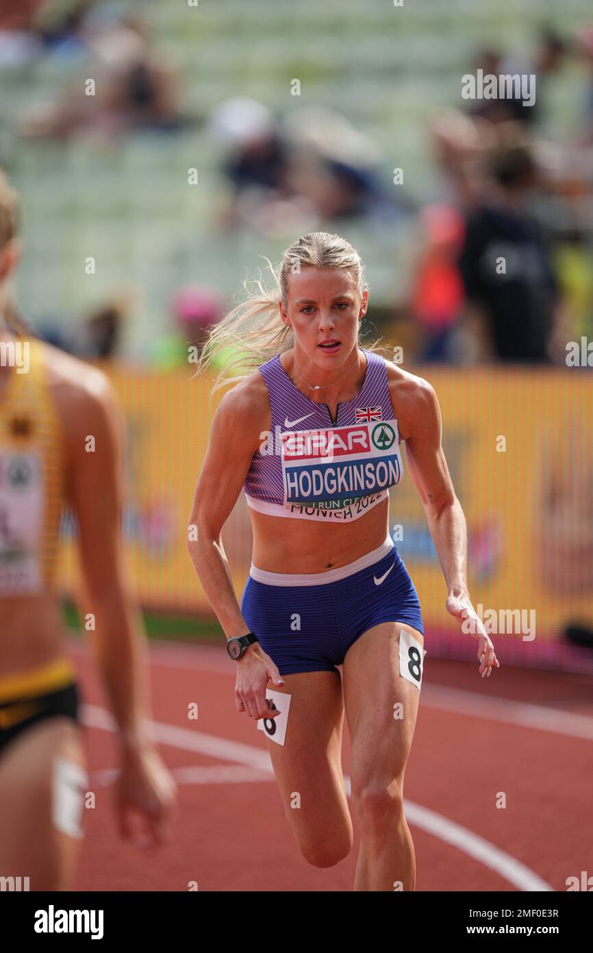 Keely Hodgkinson running the 800 meters at the European Athletics ...