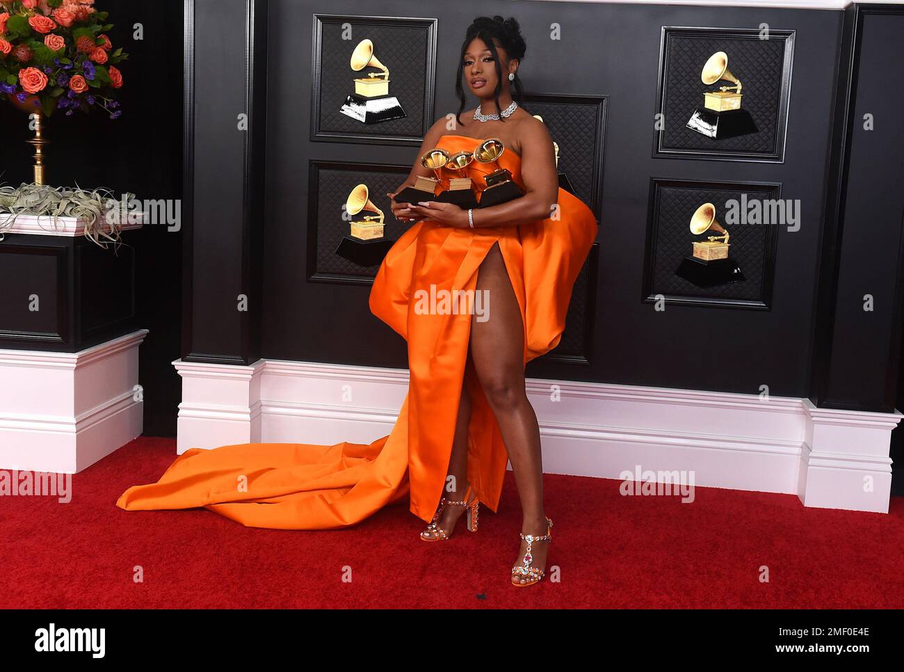 Megan Thee Stallion, winner of the awards for best rap song and best ...