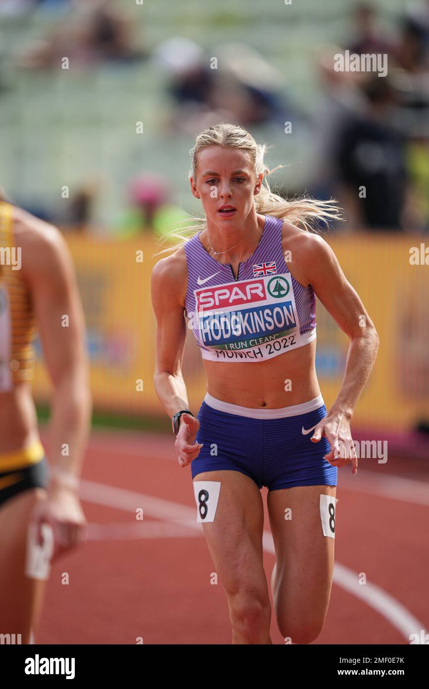 Keely Hodgkinson running the 800 meters at the European Athletics ...