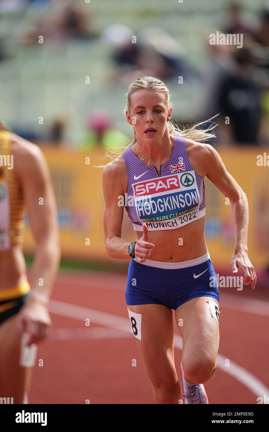 Keely Hodgkinson running the 800 meters at the European Athletics ...
