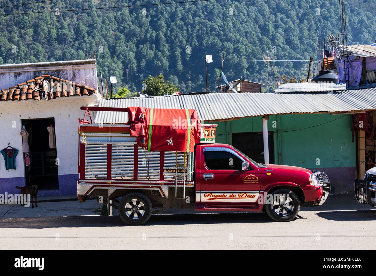 Typical Mexican truck in a small village, Mexico Stock Photo - Alamy