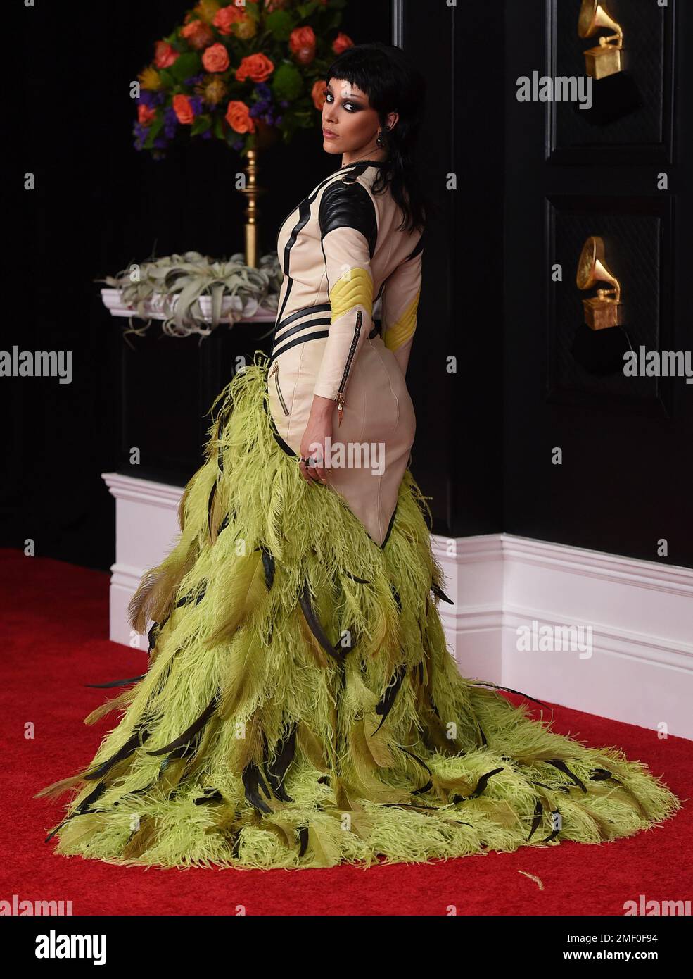 Doja Cat arrives at the 63rd annual Grammy Awards at the Los Angeles ...