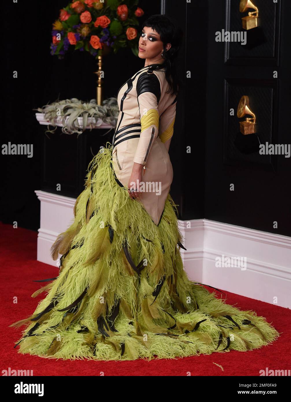 Doja Cat arrives at the 63rd annual Grammy Awards at the Los Angeles ...