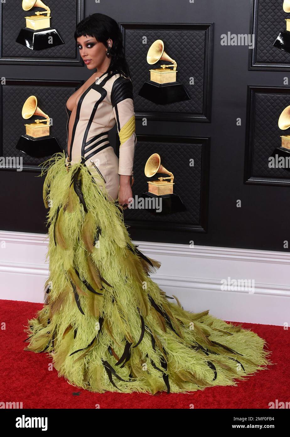 Doja Cat arrives at the 63rd annual Grammy Awards at the Los Angeles ...