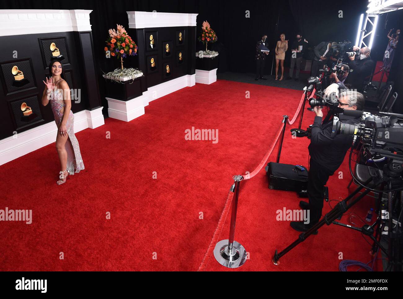 Dua Lipa arrives at the 63rd annual Grammy Awards at the Los Angeles ...