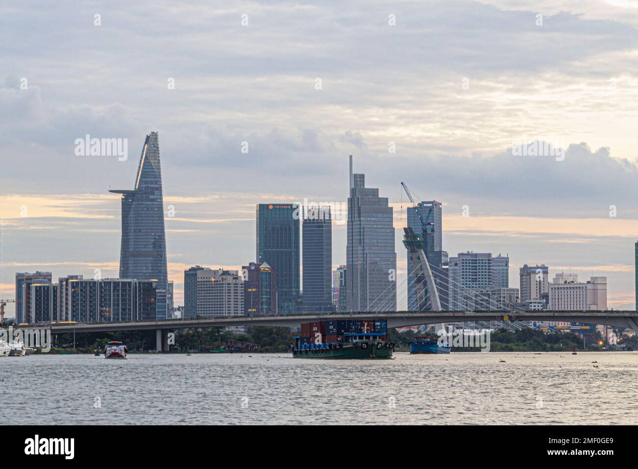 Saigon, Vietnam - Oct 24, 2022 - Impression landscape of Ho Chi Minh ...