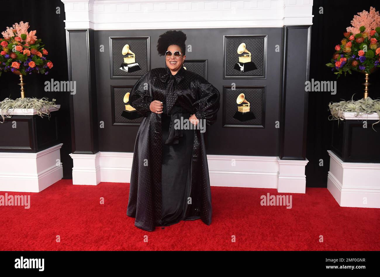 Brittany Howard poses on the press line at the 63rd Grammy Awards at ...